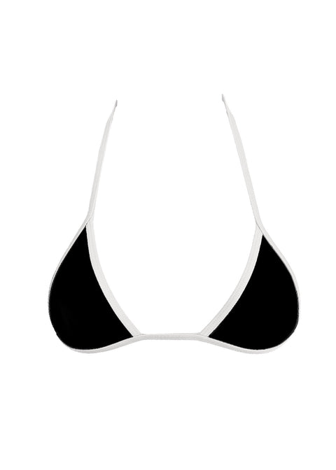 008 Micro Bikini Top Black And White Tinye Swimwear