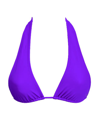 Neon Purple Halter Bikini Top | Purple Classic 80s Halter Bikini Top ...